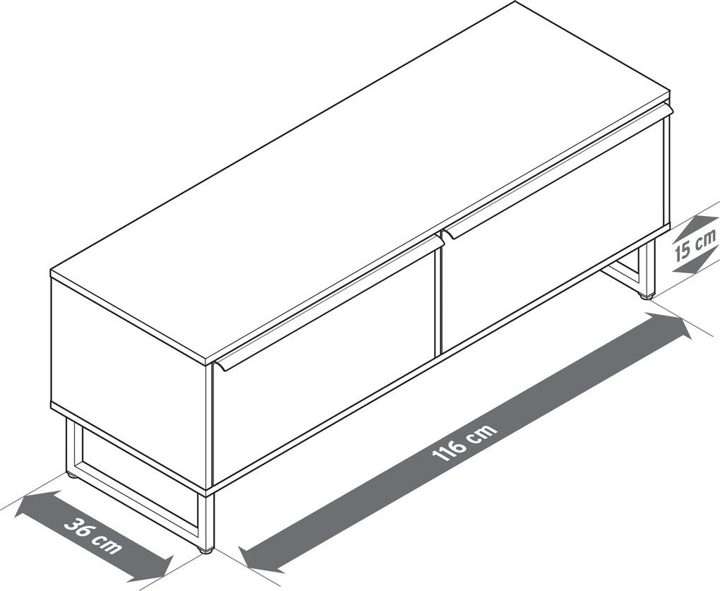 Tchibo - Lavice »Leeg« se 2 zásuvkami - barva: šedá