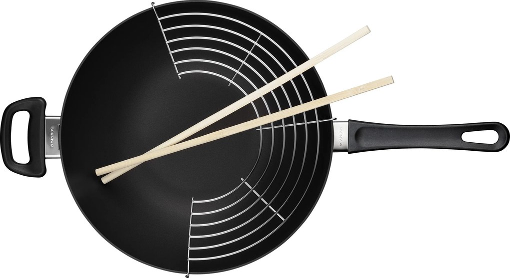 Wok Classic s mřížkou a hůlkami 32 cm