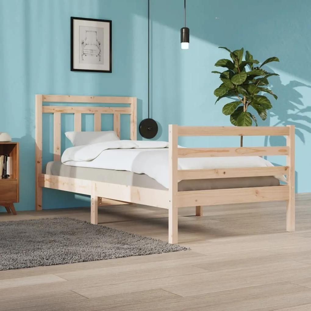 vidaXL Rám postele masivní dřevo 90 x 200 cm [3105304] Barva: Přírodní