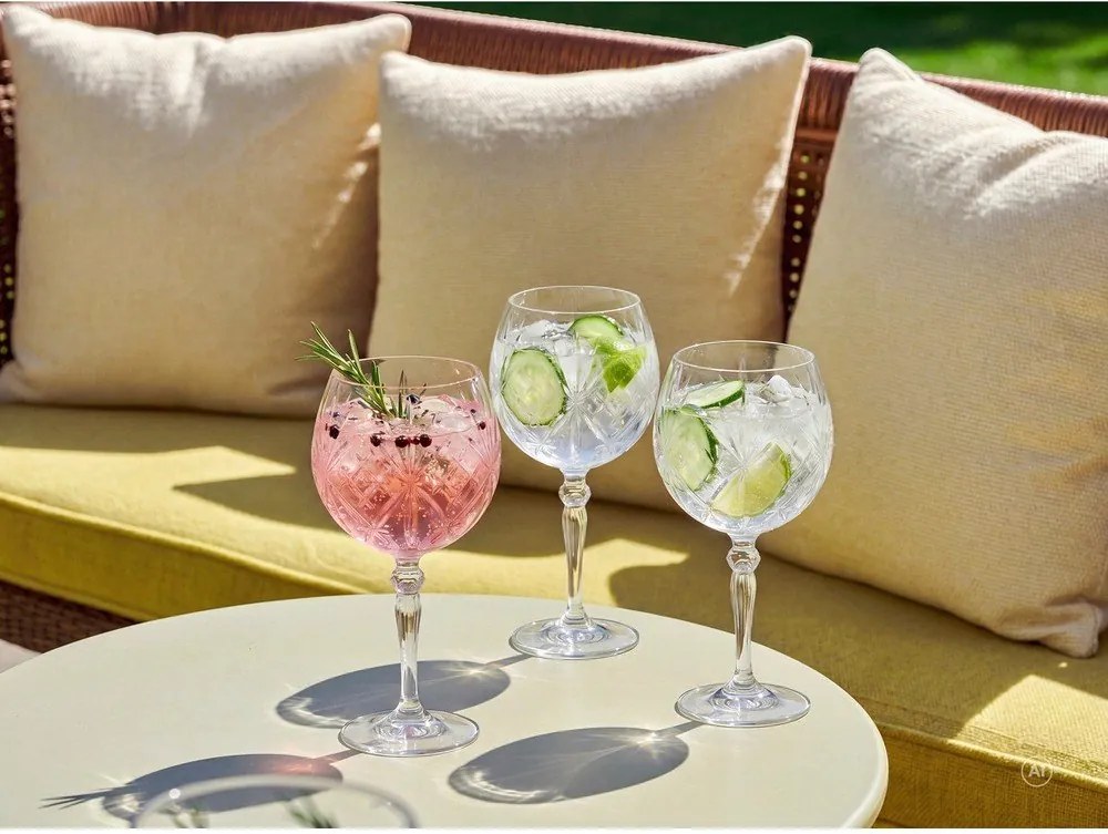 Křišťálové skleničky v sadě 4 ks na gin 650 ml Melodia – Lyngby Glas