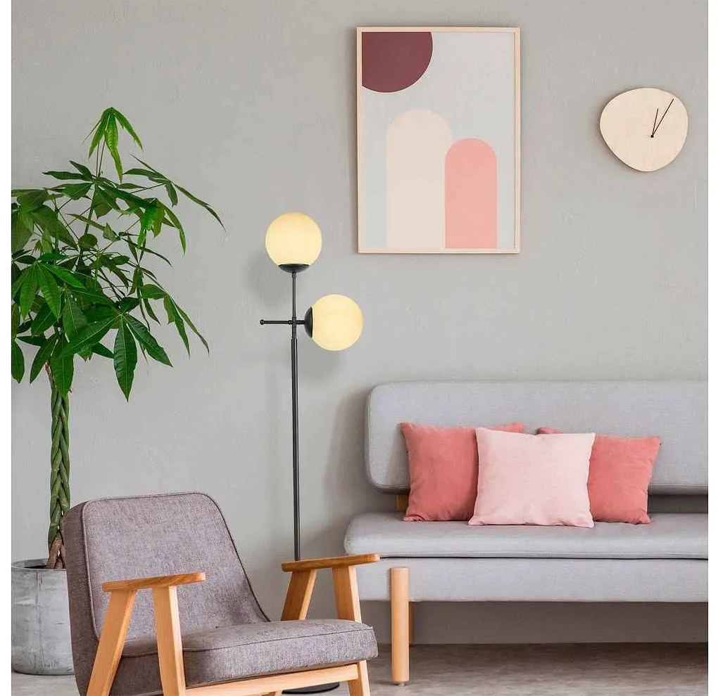 Designová stojanová lampa Parisa 174 cm černá