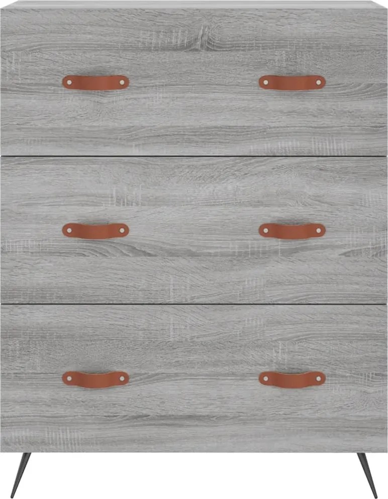 Skříň highboard šedá sonoma 69,5 x 34 x 180 cm kompozitní dřevo 3198383