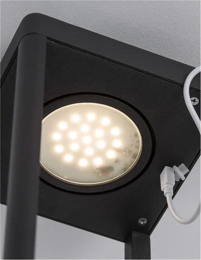 NV 9922350 Venkovní stolní lampa FIGI antracitový hliník LED 2W 3000K 5V DC 108st. IP65 dotykový vypínač / baterie / USB kabel / stmívatelné - NOVA LUCE