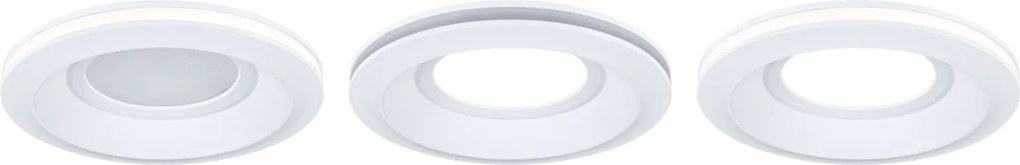 P 92248 LED vestavné svítidlo Sormus 3ks sada IP65 kruhové 100mm 3x4,8W / 1,5W / 230V 3000K bílá - PAULMANN