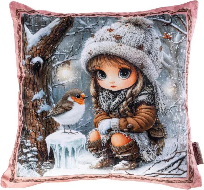 Sada 3 ks povlaků na polštářky WINTER GIRLS 45 x 45 cm