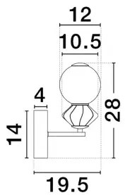Designové nástěnné svítidlo Pallina A
