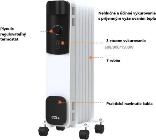 Güde Olejový radiátor OR 1500-7