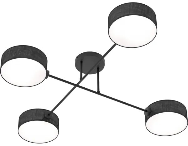 Přisazený lustr MAGA 4xE14/10W/230V černá