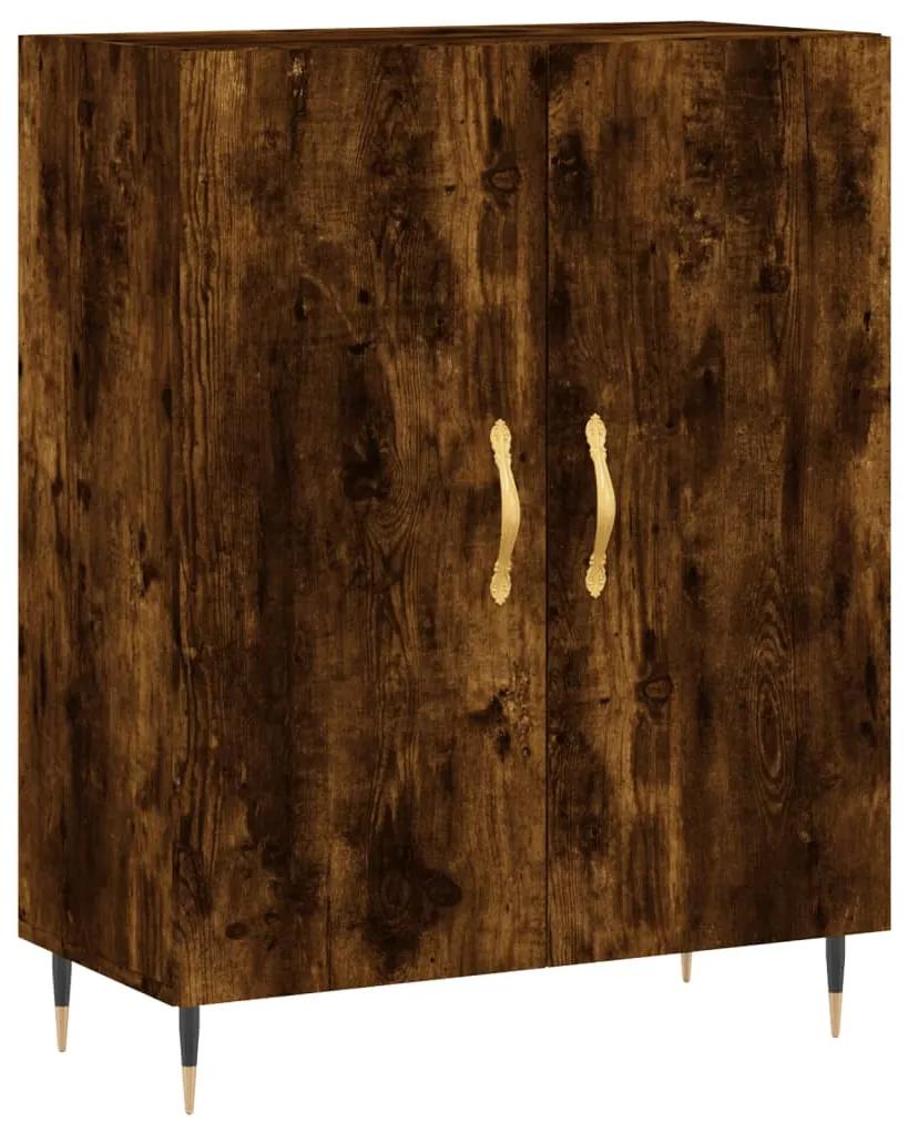 Skříň highboard kouřový dub 69,5 x 34 x 180 cm kompozitní dřevo,  3198198