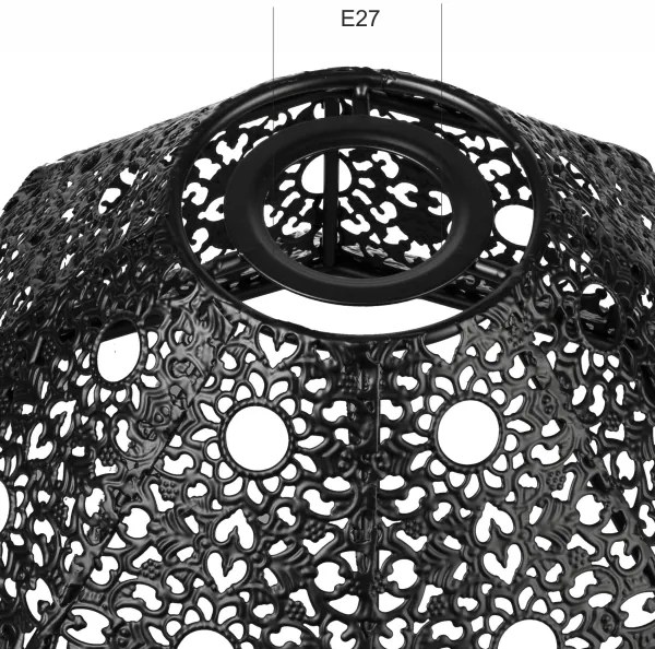 Náhradní stínidlo k lustru SAMIRA E27 pr. 33 cm černá