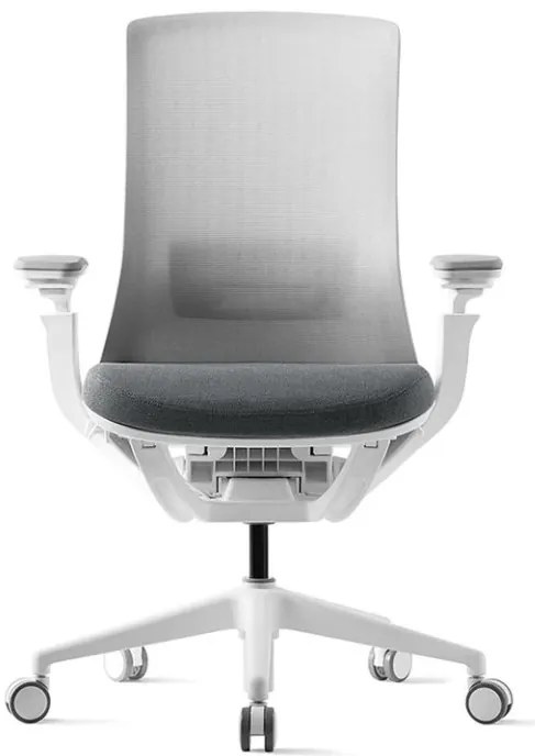 Office Pro Kancelářská ergonomická židle ROLY WHITE - síťovina Červená