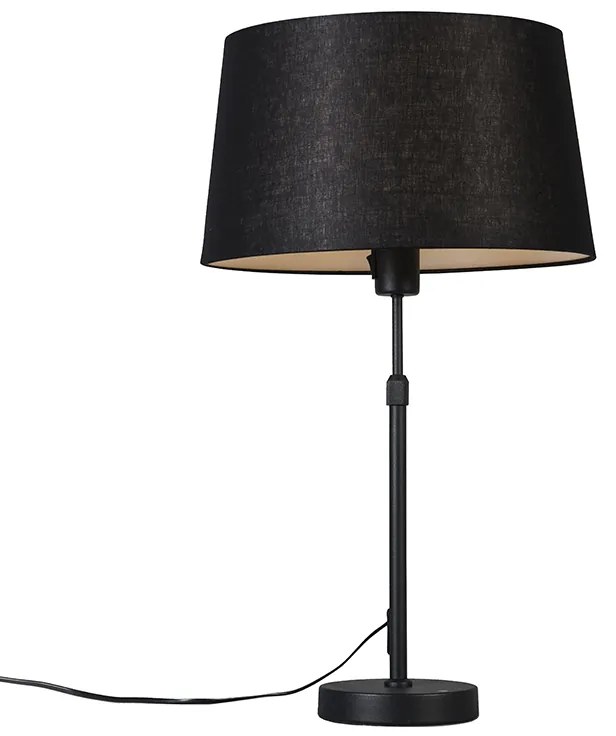 Stolní lampa černá s stínítkem černým 35 cm nastavitelná - Parte