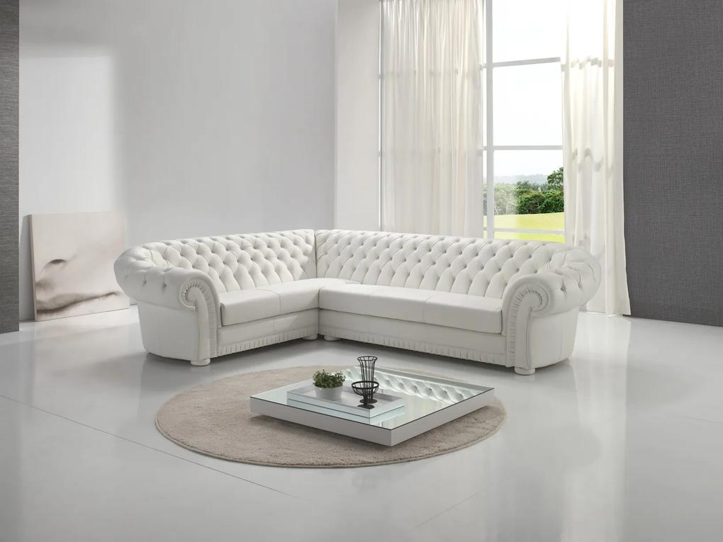 POLYFORMITALIA Luxusní sedačka CARDIFF Provedení: 2-místná MAXI, Vzorník kůží: Spessorato D717 bianco