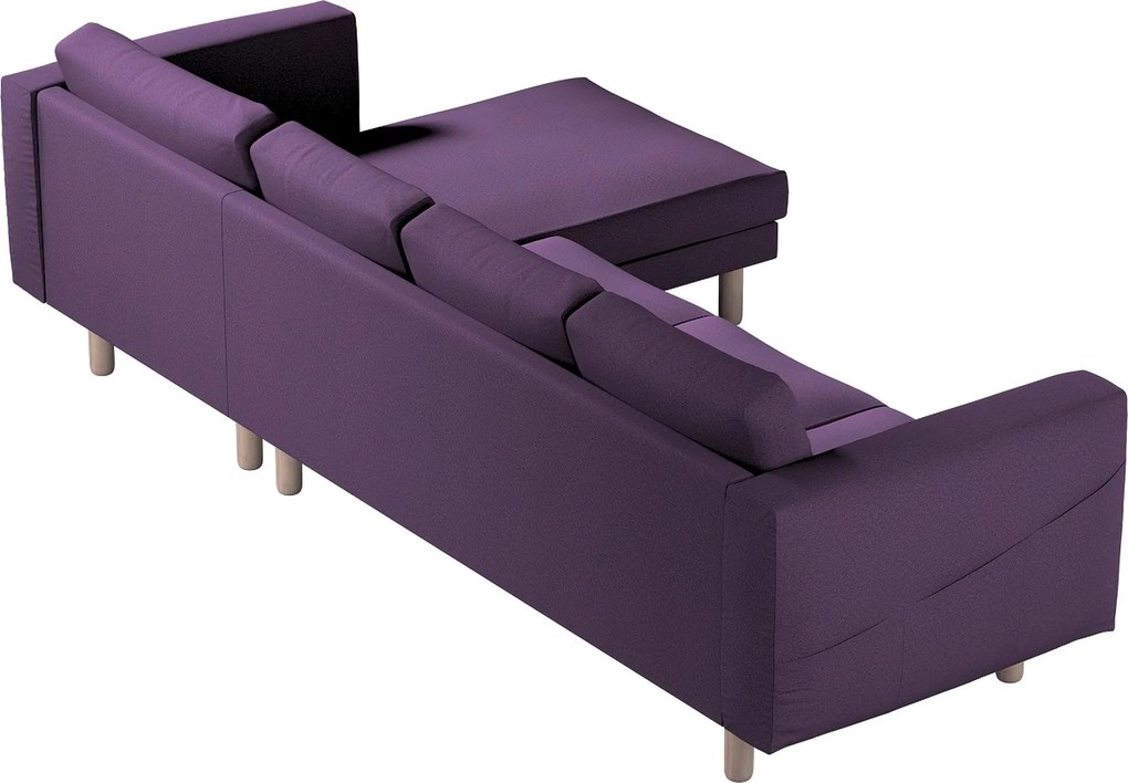 Potah na pohovku IKEA Norsborg 4-místná se šezlongem barva fialová látka pletený vzor