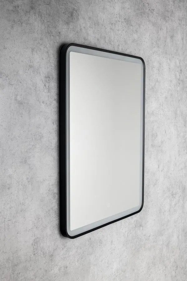 Aqualine Aqualine, SWIDA zrcadlo s LED osvětlením 60x80cm, dotykový senzor, stmívatelné, černá mat, SW060