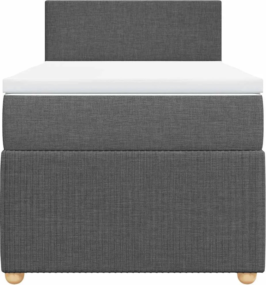 Box spring postel s matrací tmavě šedá 80 x 200 cm textil 3289577