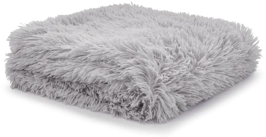 Šedý přehoz z mikroplyše na dvoulůžko 245x280 cm Cuddly – Catherine Lansfield