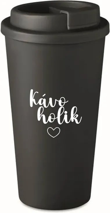 KÁVOHOLIK - černý termohrnek 475 ml