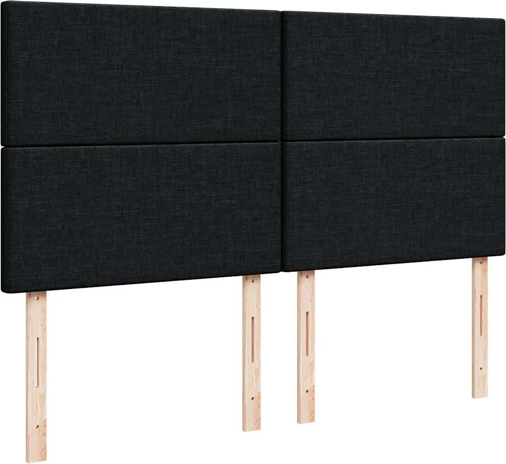 Box spring postel s matrací černá 180x200 cm textil 3292130