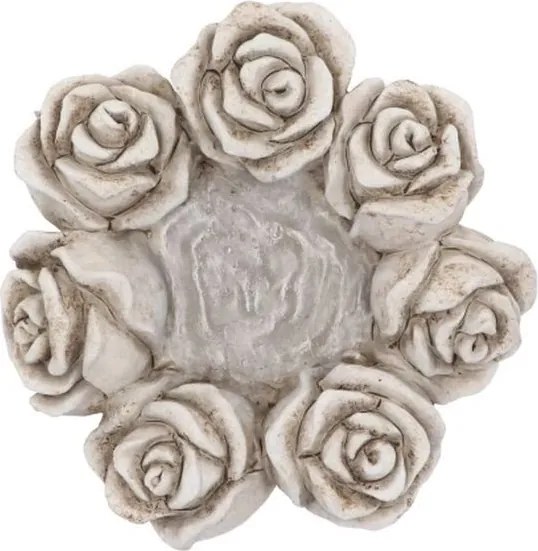 Cementový květináč mísa s růžemi Saint antique Rose - 24*24*9 cm
