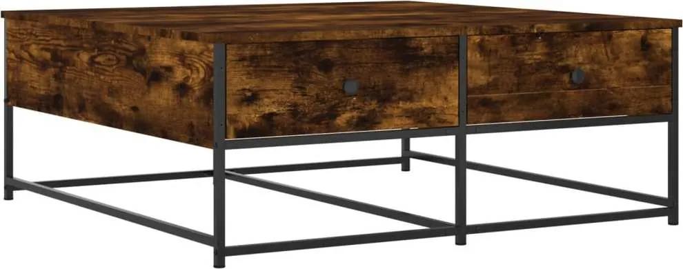 vidaXL Konferenční stolek 100 x 99 x 40 cm kompozitní dřevo [835296] Barva: kouřový dub