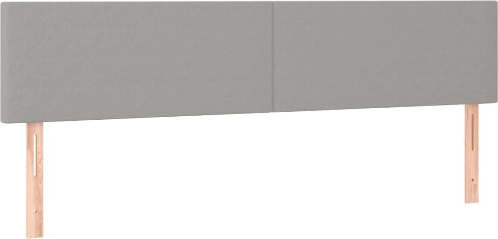Box spring postel s matrací světle šedá 200 x 200 cm textil 3126109