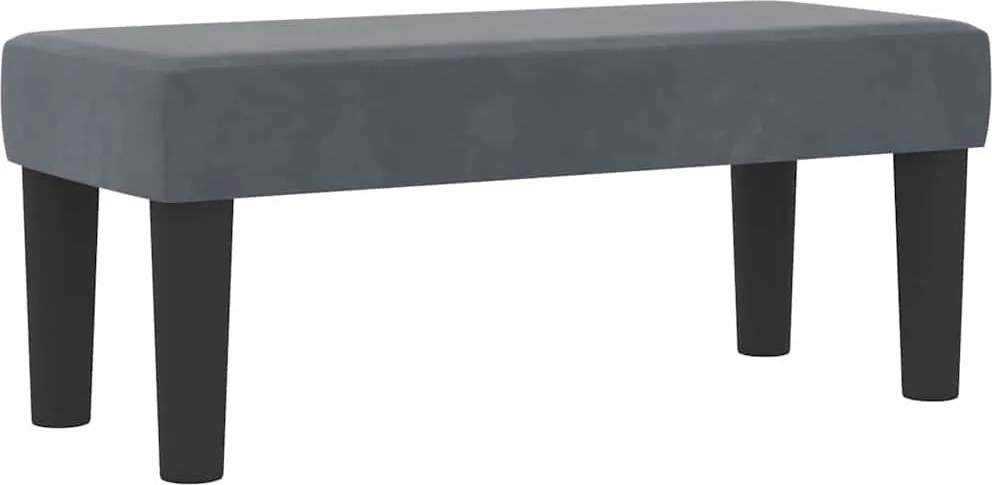 Postel s boxspringem s čelo Tmavě šedá 200 x 100 cm samet 3344559