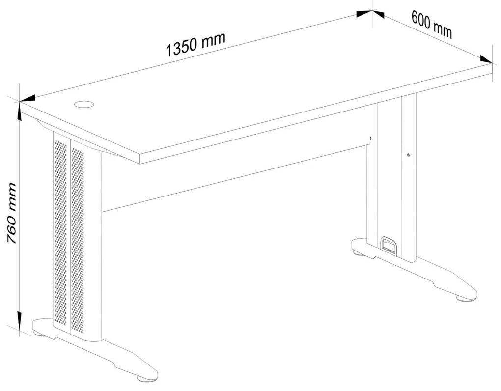 Volně stojící počítačový stůl BM-135 wenge