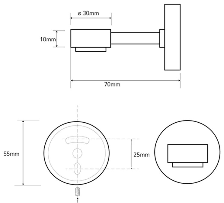 Sapho X-ROUND mýdlenka magnetická, chrom - XR802