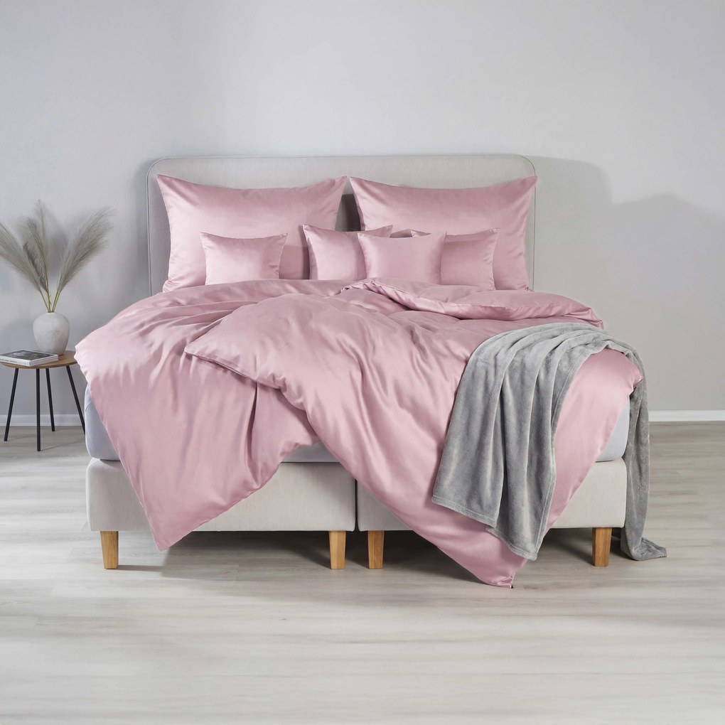 Saténové povlečení Royal - soft pink Velikost: 140 x 200 + 70 x 90
