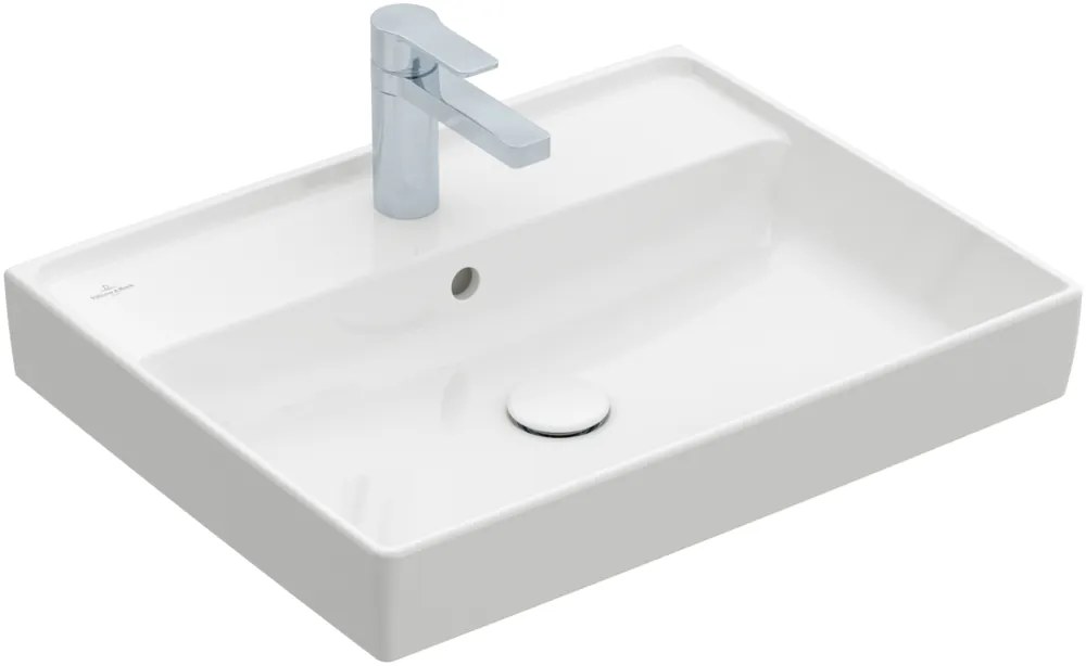 VILLEROY & BOCH Villeroy &amp; Boch COLLARO - Umyvadlo 650x470x160 mm, s přepadem, bílá Alpin CeramicPlus 4A3365R1