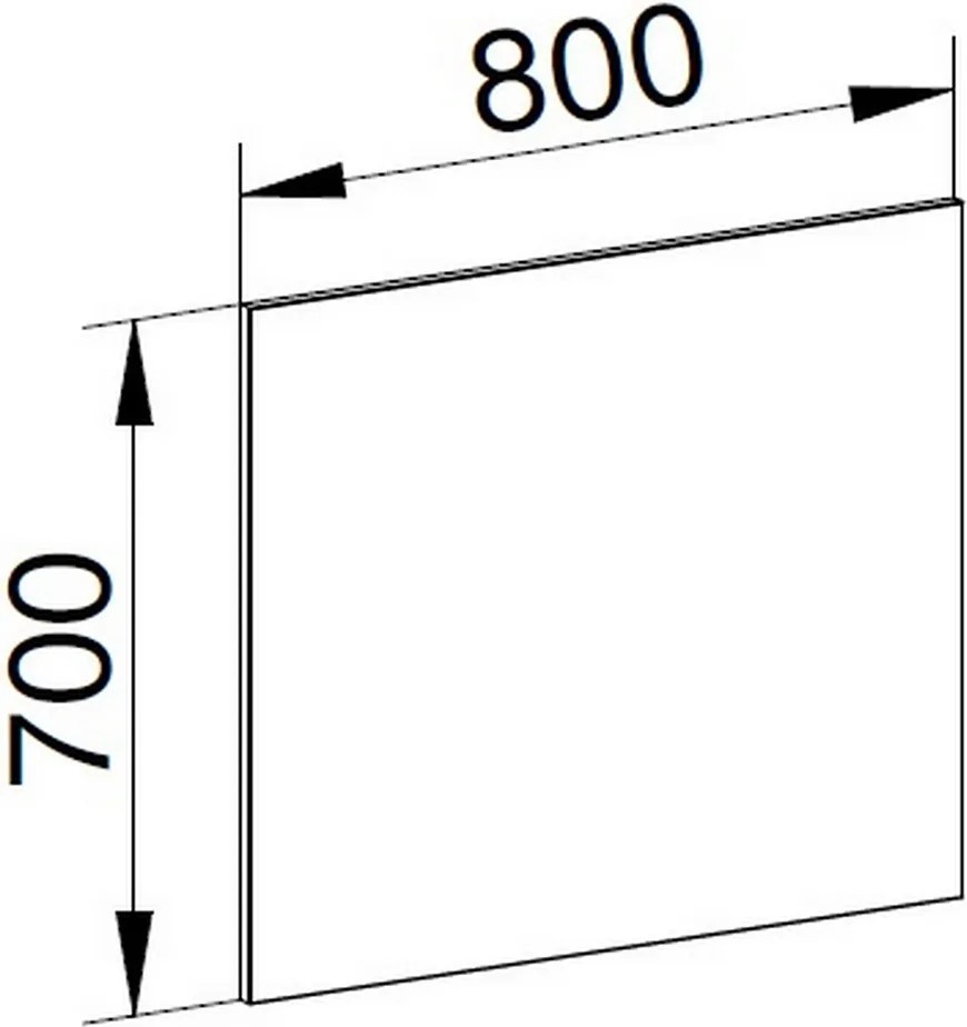Mereo Mereo, Zrcadlo 800x700x20 mm, CN693