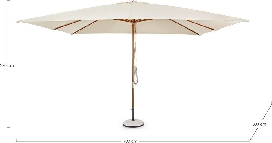 Béžový slunečník 300x400 cm Syros – Bizzotto