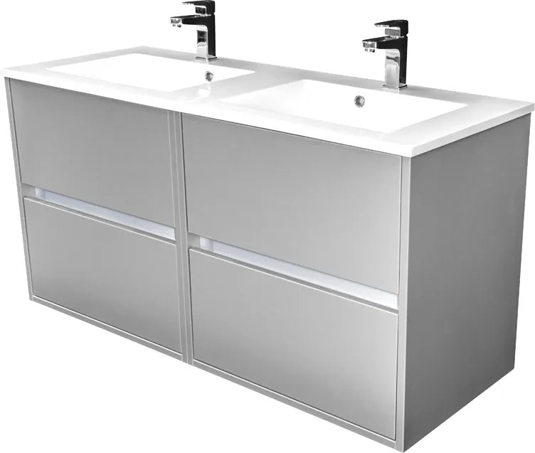 CEDERIKA - Amsterdam umyvadlová skříňka 2x šuplík barva světle šedá korpus korpus světle šedá šíře 60 CA.U2B.111.060
