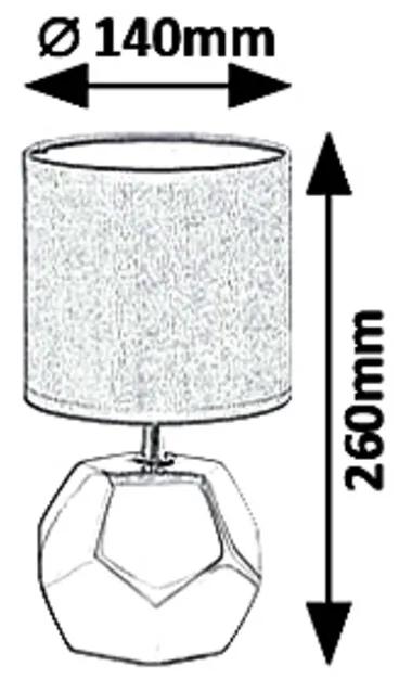 Rabalux GALEN stolní svítidlo max. 40W | E14 | IP20 - šedá