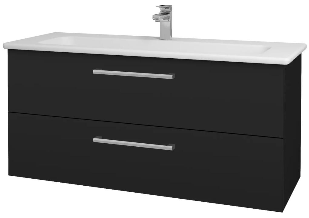Dřevojas Koupelnová skříň GIO SZZ2 120 Varianta: N01 Bílá lesk / Úchytka T01 / D08 Wenge