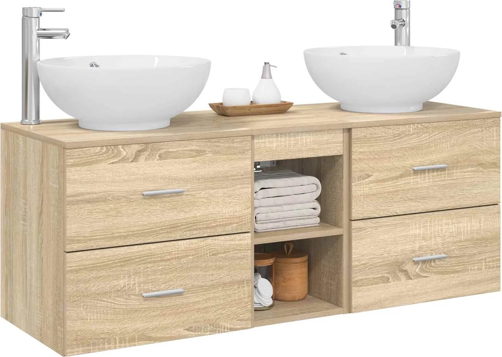 Sada koupelnového nábytku 3 ks Dub sonoma 49,5 x 44,5 x 65 cm 3405901