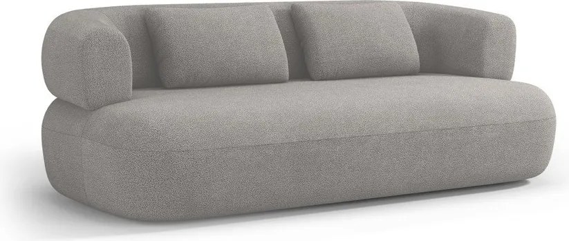 Světle šedá pohovka z textilie bouclé 178 cm Jenny – Micadoni