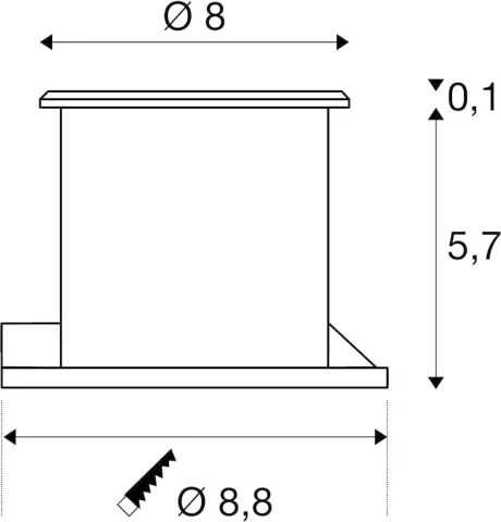 Nájezdové LED svítidlo SLV DASAR FLAT 80 IP67 3000K nerez 228412