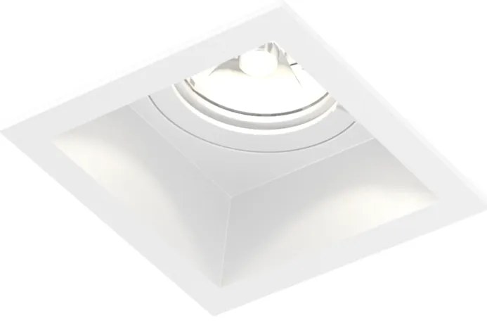 Wever & ducré čtvercové stropní zapuštěné svítidlo plano ip44 ceiling rec 1.0 led 1800-3000k w tree bílá matná