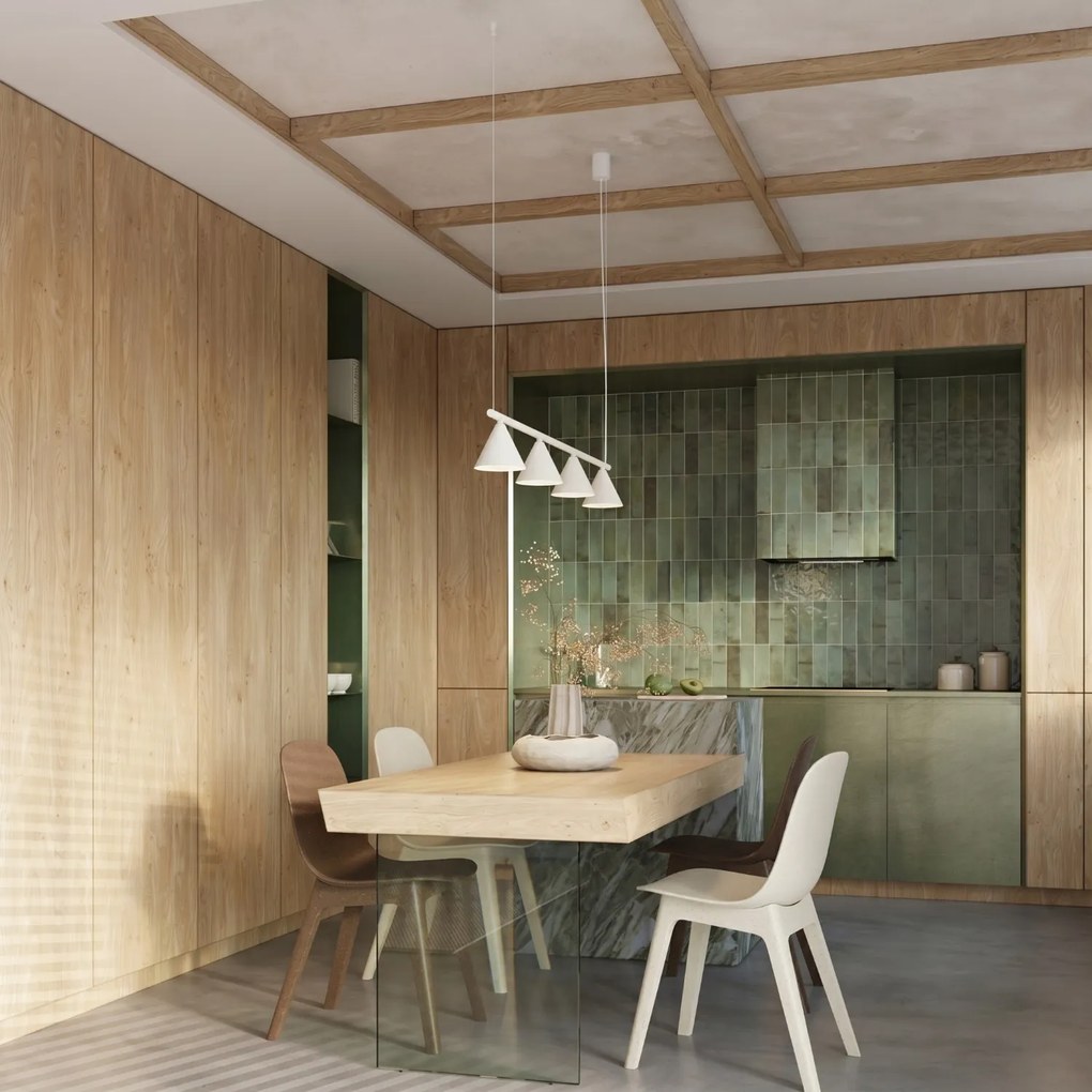 Sollux Lighting Lustr NOX 4L bílý