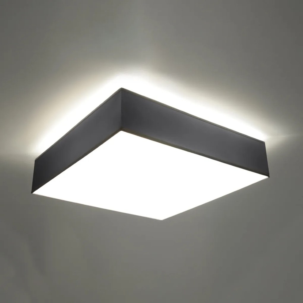 Stropní svítidlo Horus, 1x šedé plastové stínítko, (bílý plast), (45 cm)