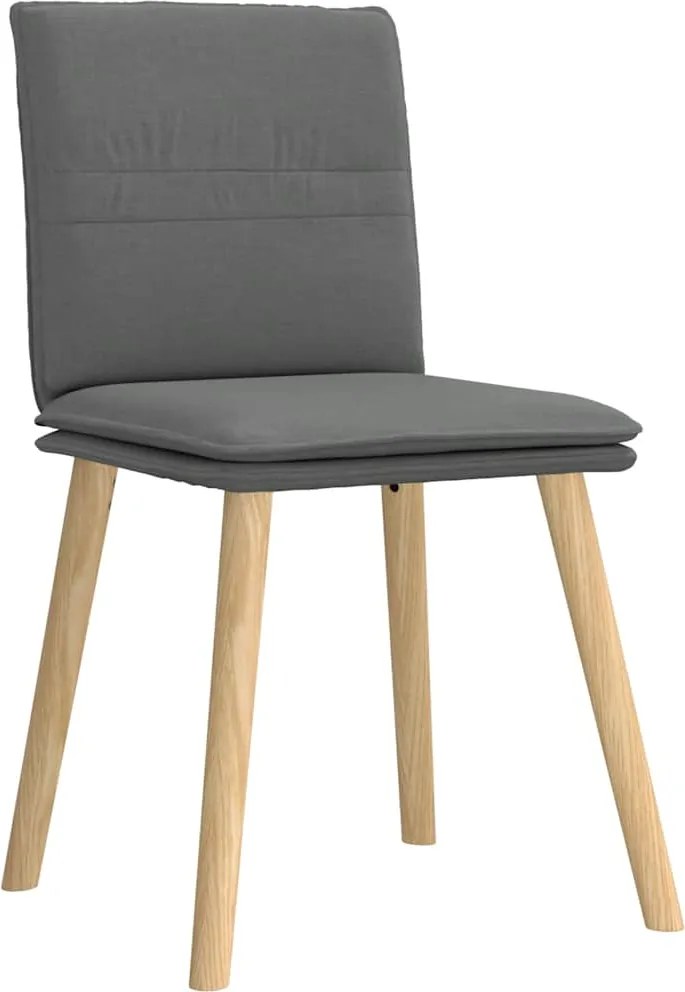 Jídelní židle 4 ks tmavě šedé textil 3315356