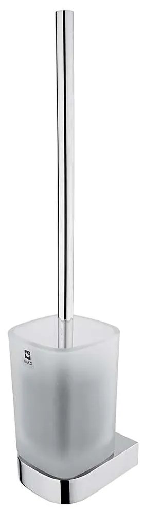 Nimco Nikau - WC štětka s držákem, matné sklo/chrom NK 30094CN-26