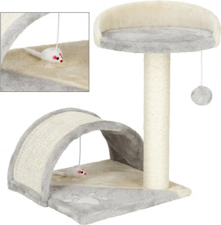 Škrabadlo pro kočky - Věž s tunelem 2 patra 47 cm SPRINGOS PA1034