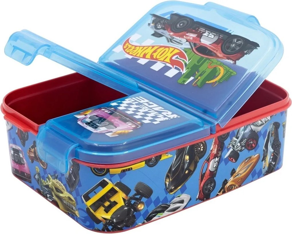 Multibox na svačinu Hot Wheels se 3 přihrádkami