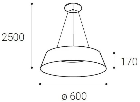 LED2 - LED Lustr na lanku KATY LED/60W/230V 3000/4000K bílá