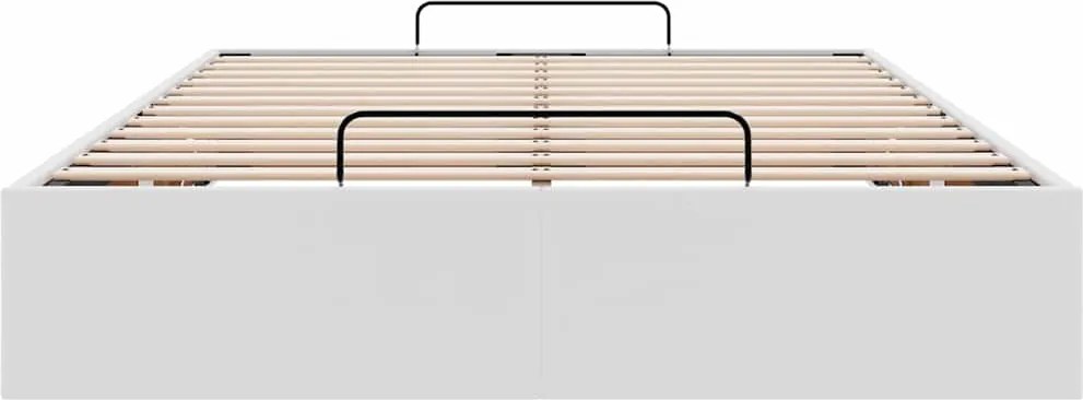 Osmanský rám postele bez matrace bílý 120x200 cm umělá kůže 3310795