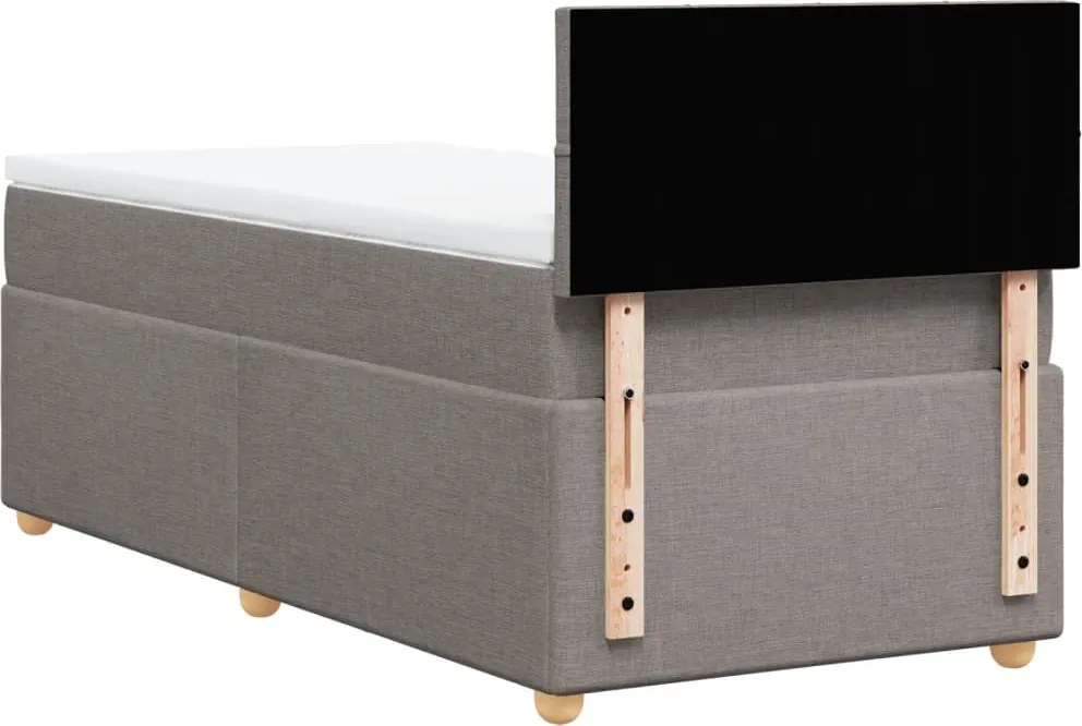 Box spring postel s matrací taupe 100 x 200 cm textil 3286595