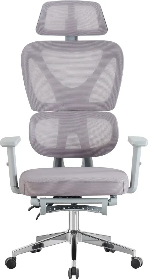 Ergonomická kancelářská židle SUPREME - šedá síťovina